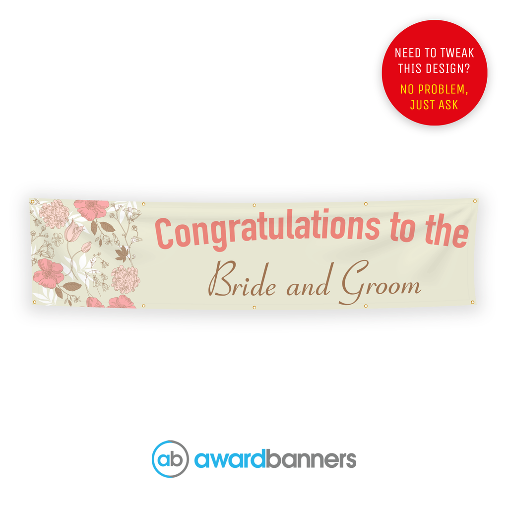 Pink Flowers PVC Congratulations Banner - AB114 – Award Banner and ...