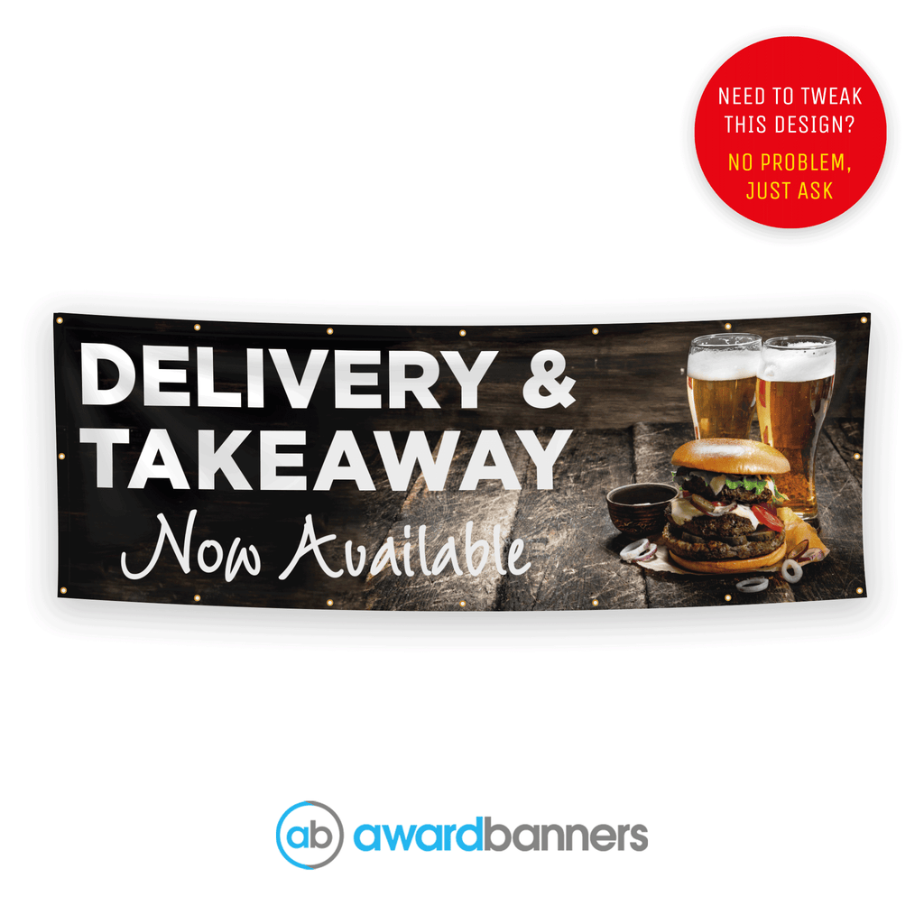 Delivery & Takeaway Now Available Pre-Designed Banner Banner - AB142 ...