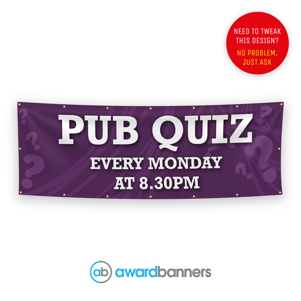 Pub Quiz Pre-Designed Banner - AB210 – Award Banner and Signs Ltd