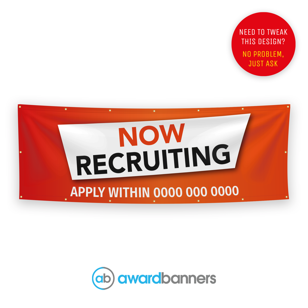 Now Recruiting Pre-Designed Banner - AB228 – Award Banner and Signs Ltd