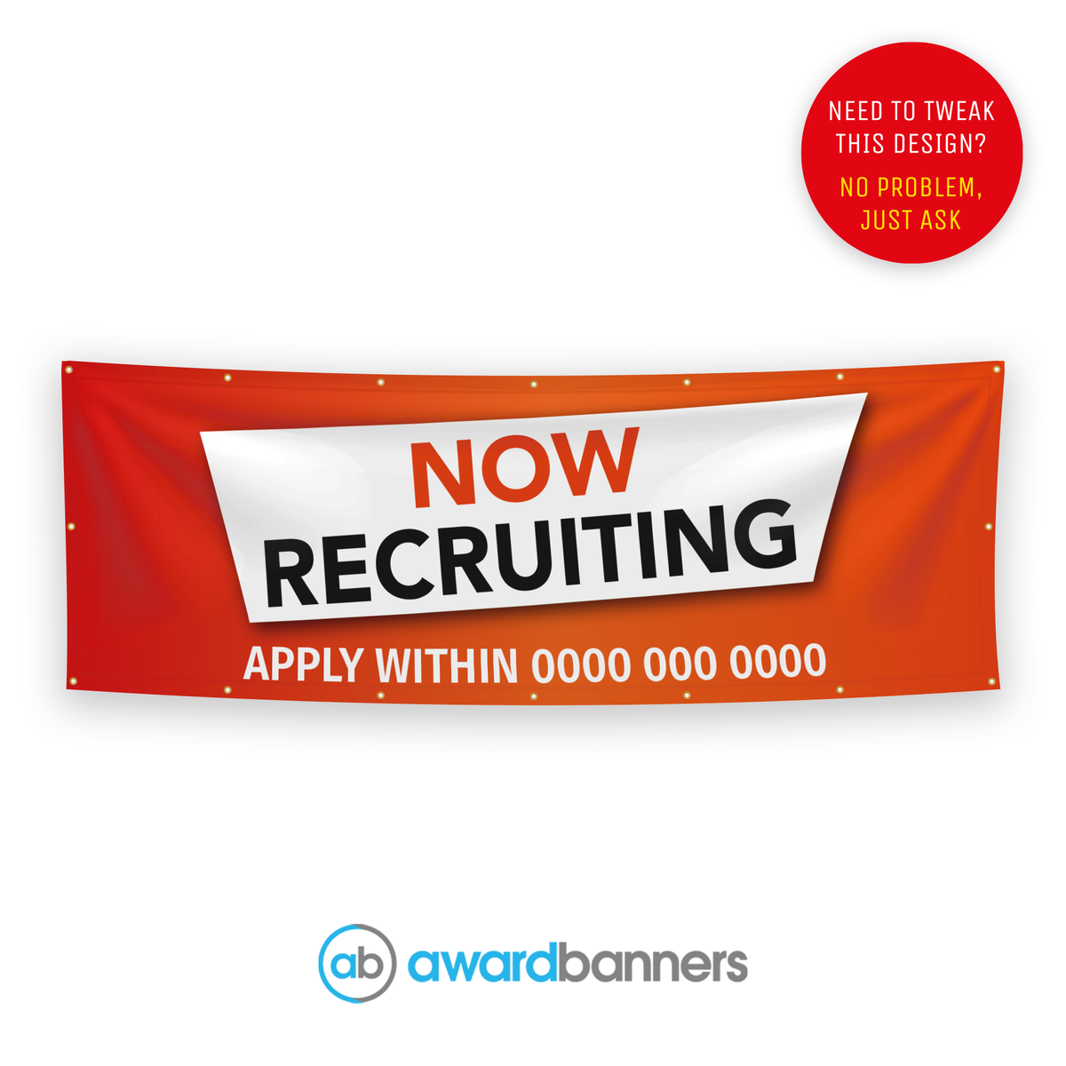 Now Recruiting Pre-Designed Banner - AB228 – Award Banner and Signs Ltd